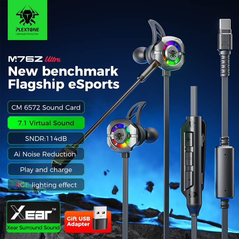 PLEXTONE M762 Ultra professional gaming earphones, 7.1CH 3D surround ...