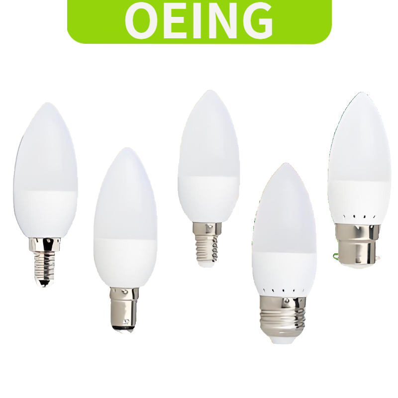 OEING หลอดไฟ Led, E12/E14/E27/B22/B15 Tip Bulb 220V, สกรูขนาดใหญ่และขนาดเล็ก, โคมไฟประหยัด ...