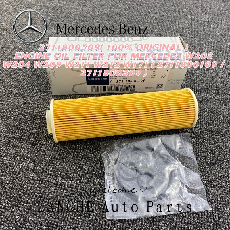 2711800509(ต้นฉบับ 100% ) กรองน้ํามันเครื่องสําหรับ MERCEDES W211 W212 ...