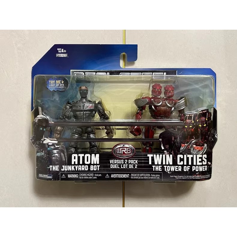 (ไม่รับประกันแสงสว่าง)JAKKS Real Steel Adam VS Twins Action Figure ...