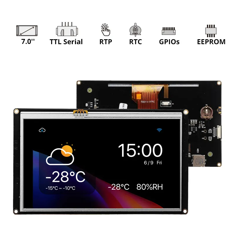 จอแสดงผล LCD Nextion Enhanced 7.0 HMI Touch จอแสดงผล TFT Raspberry Pi ...
