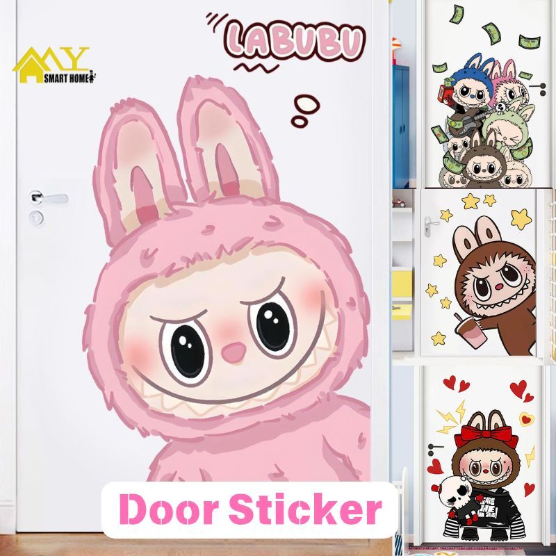 Labubu Door / สติ๊กเกอร์ติดผนัง, สติ๊กเกอร์ตกแต่งบ้าน, สติ๊กเกอร์ติด ...