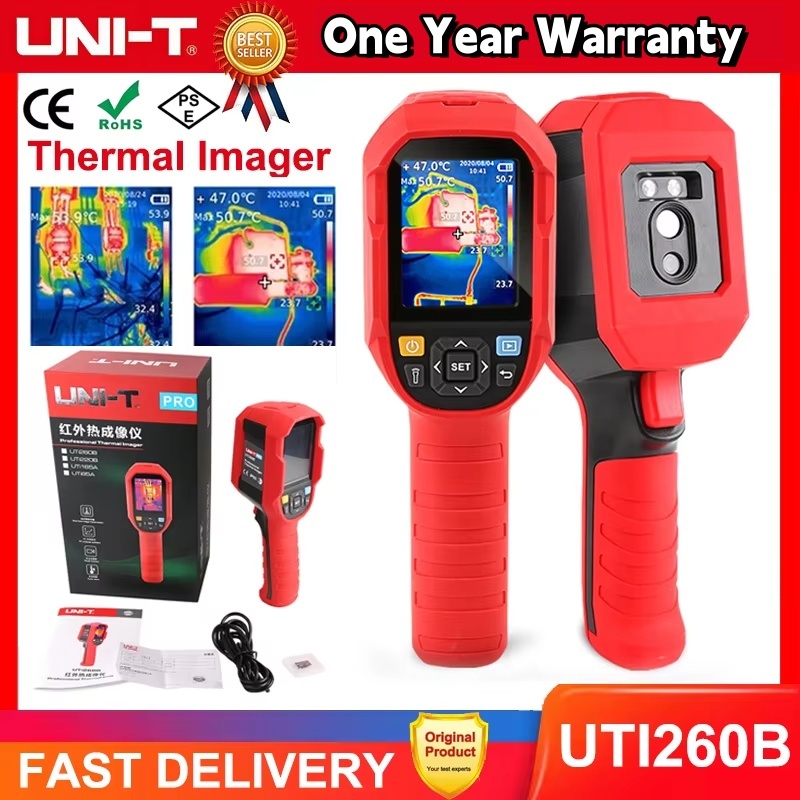 UNI-T UTi260B เครื่องวัดอุณหภูมิภาพความร้อนอินฟราเรดดิจิตอลวงจร PCB การ ...