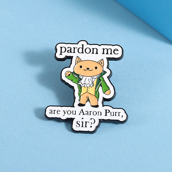 การ์ตูน Pardon Me Cat เคลือบ Pin ตลก สัตว์เข็มกลัด ป้ายโลหะ สำหรับ ...