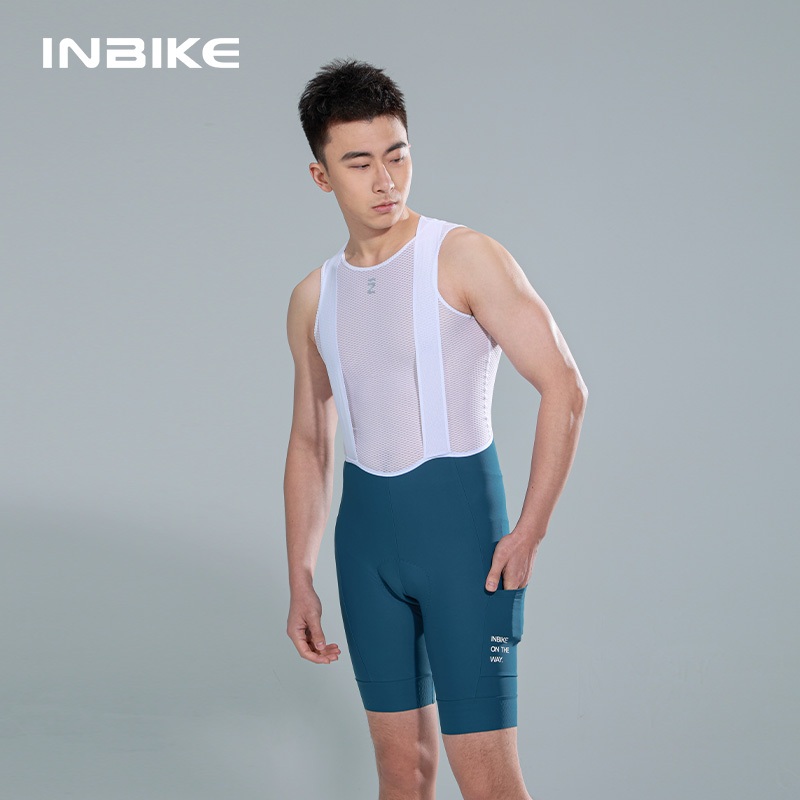 INBIKE กางเกงขาสั้น ผ้ากันเปื้อน สําหรับขี่จักรยาน เสือหมอบ จักรยานเสือภูเขา เสือหมอบ มืออาชีพ ...