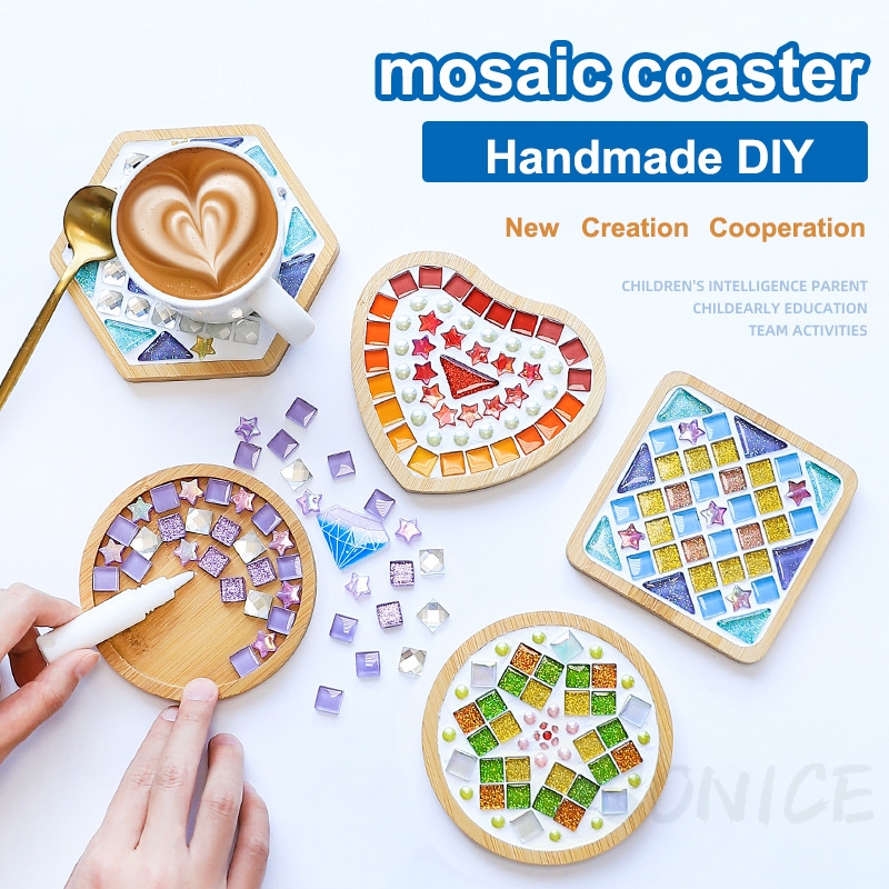 Make Your Own Coaster สําหรับเด็ก DIY ถ้วย Handmade สีสันโมเสคถ้วย ...