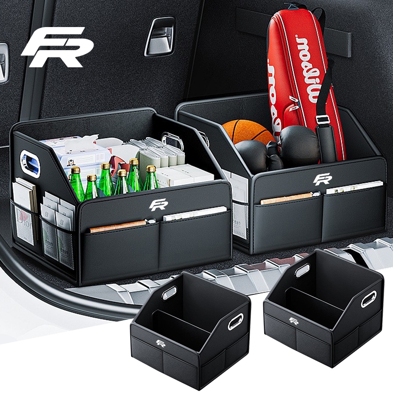 High-end Car Storage Bin Napa หนังรถจัดระเบียบกล่องพกพาสําหรับที่นั่ง ...