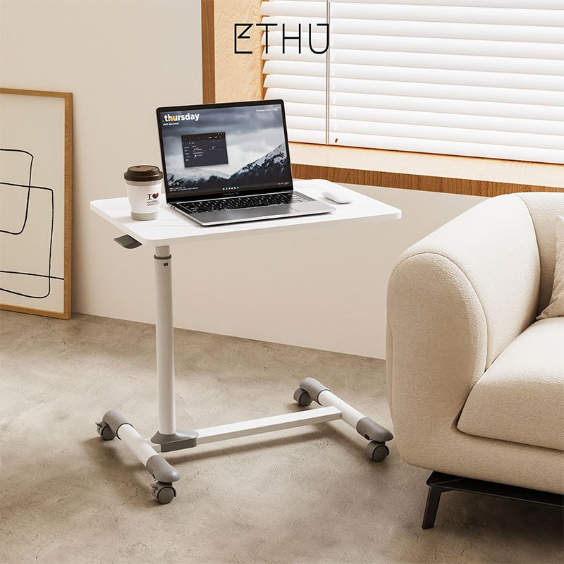 [COD & Ready stock] ETHU Small Overbed Table รุ่น T1060 มีล้อ ดีไซน์ ...