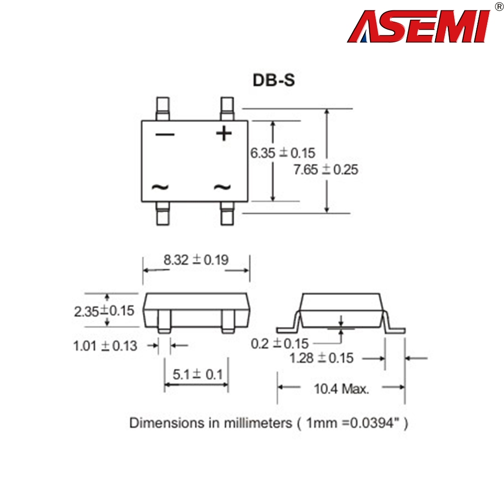 10PCS DB407S สะพานไดโอด Rectifier 4A 1000V ยี่ห้อใหม่ ASTMI | Shopee ...