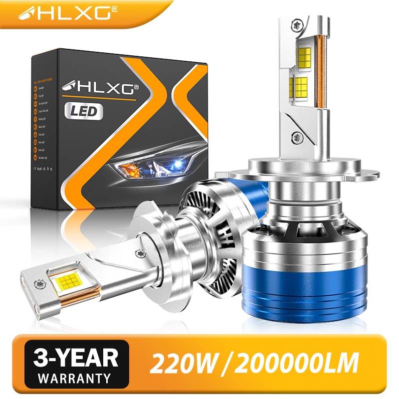 รับประกัน3ปี HLXG 2ชิ้น 6000K รถยนต์ ไฟหน้า LED H7 H4 H11 ไฟหน้ารถยนต์ LED พลังงานสูง H1 H8 9005 ...