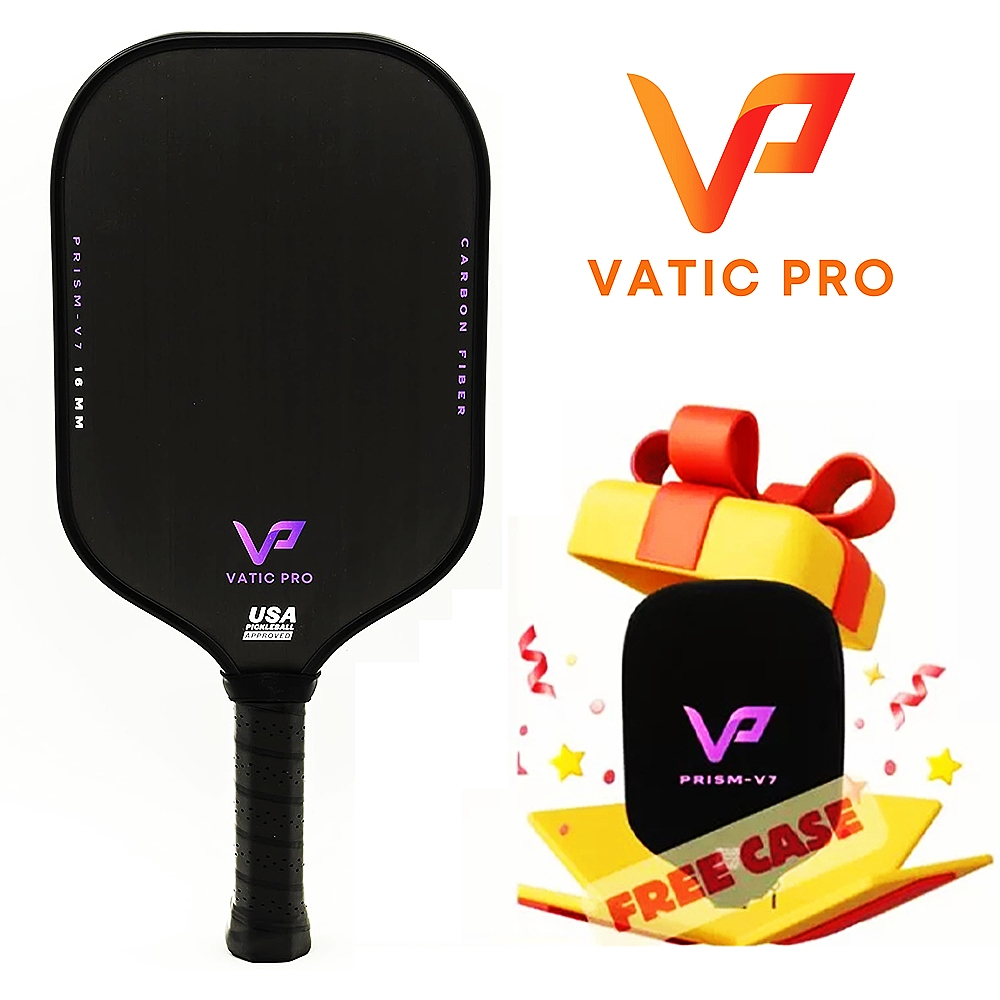 Vatic Pro Prism V7 Pickleball Paddle 16mm Short Handle (รวมฟรี Paddle Cover) Pickleball Paddle ...