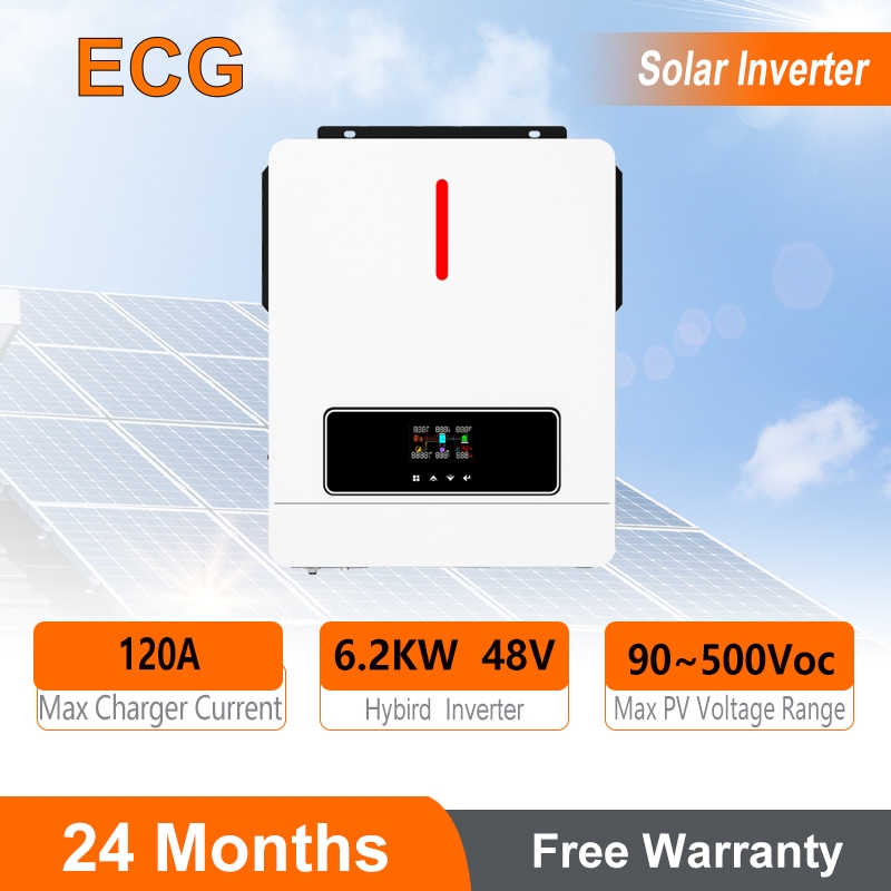 6.2KW 48V Hybrid Solar Inverter 230Vac แรงดันไฟฟ้าเริ่มต้นโฟวาติก 55Voc ในตัว 110A MPPT ตัว ...