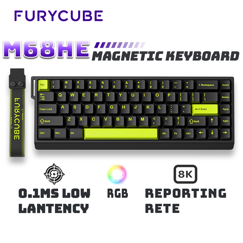 FURYCUBE M68HE Magnetic RT Mechanical Keyboard 8Khz RGB คีย์บอร์ดแบบมี ...