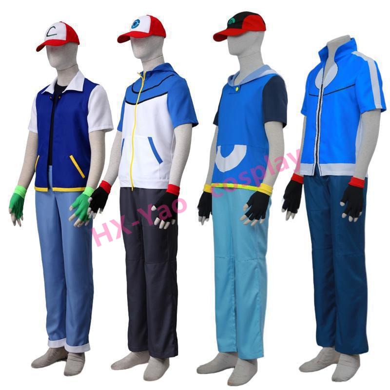 【HX-YAO】Pokémon Ash Ketchum cosplay Anime Costumes Pocket Monsters XY ...