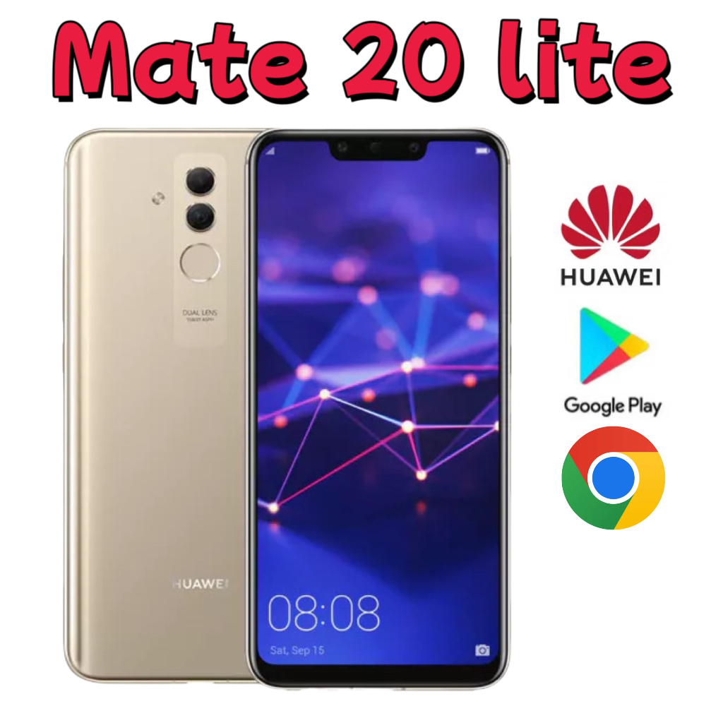 90% ใหม่และมือสองต้นฉบับ Huawei Mate20lite 64/128GB 6.3 นิ้ว 20.0PM หน้าลายนิ้วมือ type-C ...