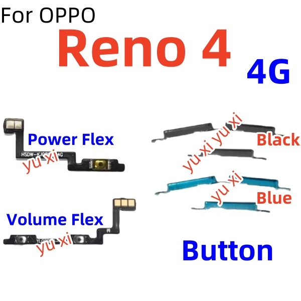 สําหรับ OPPO Reno 4 4G CPH2113 สวิทช์ระดับเสียงเปิดปิดปุ่ม Flex Cable ...