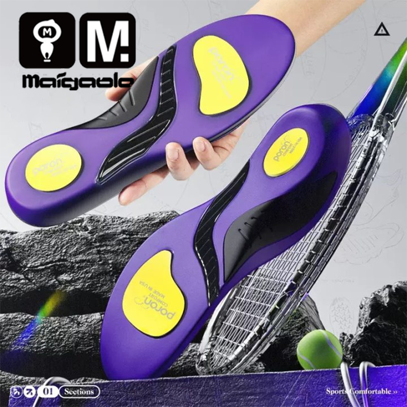 ไมเกาเล่ พื้นรองเท้ากีฬานุ่มพิเศษ | Poron+PU Mesh+Gel เพื่อความสบาย การดูดซับแรงกระแทกและการ ...