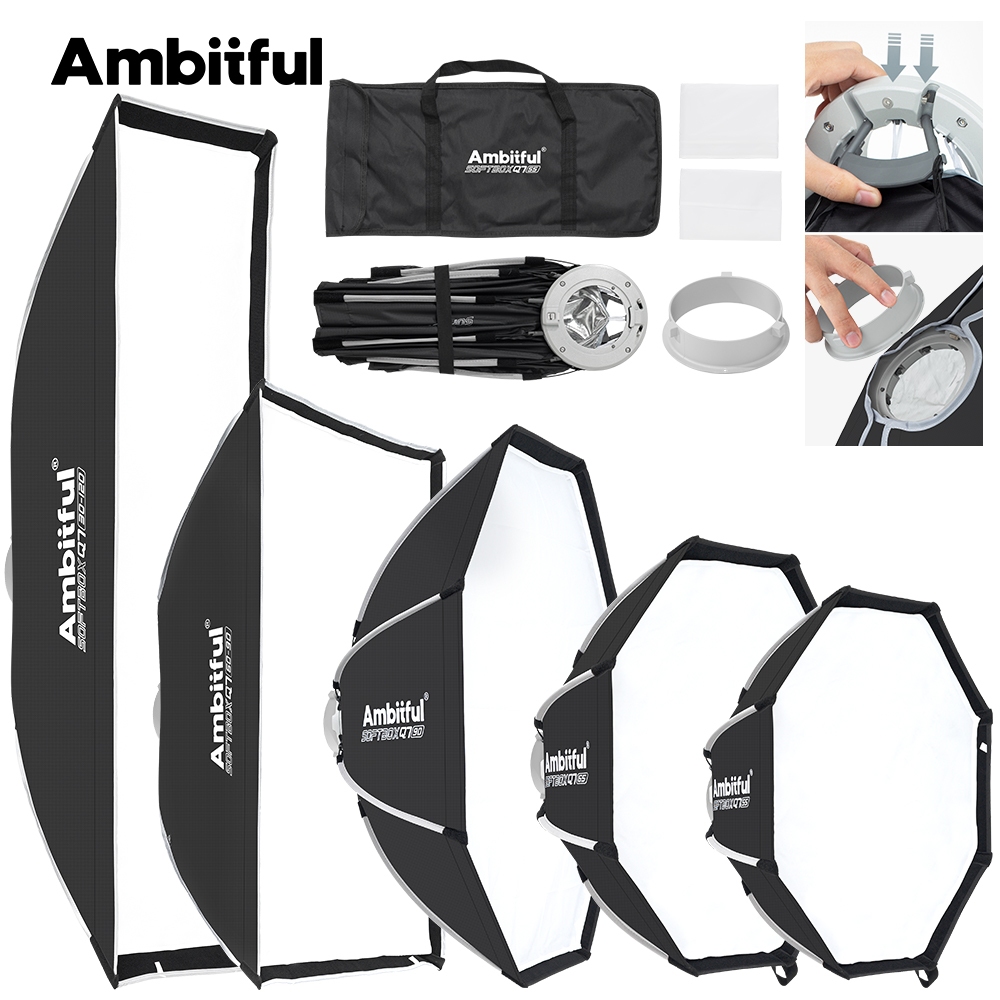 AMBITFUL Q7 series Softbox 55 ซม.65 ซม.90 ซม.60X90 ซม.30X120 ซม.Quick ...