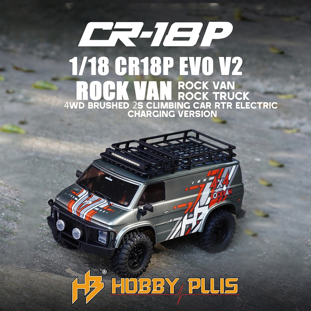 HOBBY PLUS CR18P EVO V2 ROCK VAN 1/18 RC รีโมทคอนโทรลไฟฟ้ารุ่นรถ Rock ...