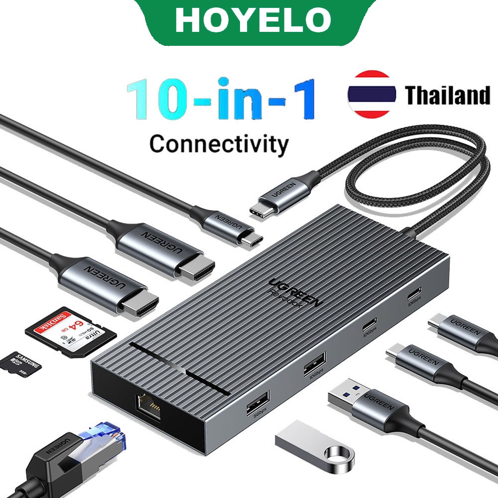 UGREEN Revodk Pro 10 in 1 USB C Docking Station Dual 4K@60hz Monitor ...