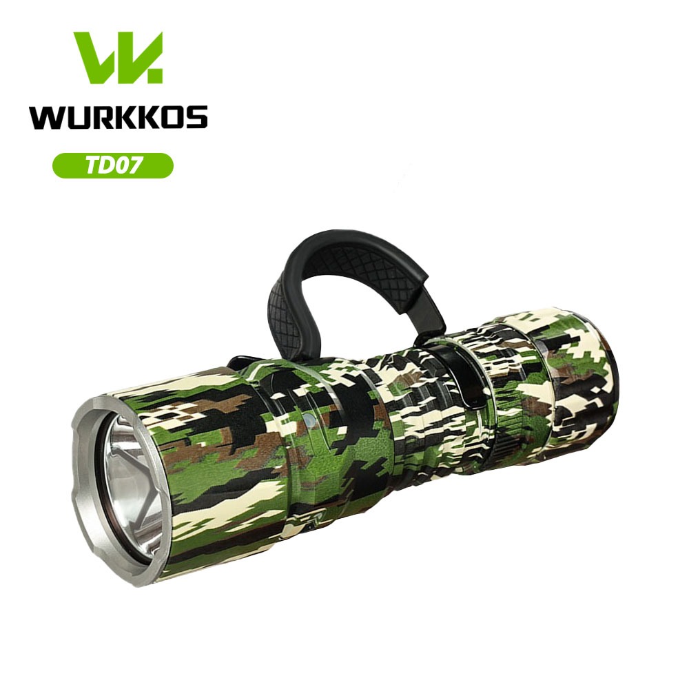Wurkkos TD07 1300LM SFT25R โหมดยุทธวิธีระยะไกล 479m หมุนและปุ่มหางสวิทช์ไฟฉาย led | Shopee Thailand