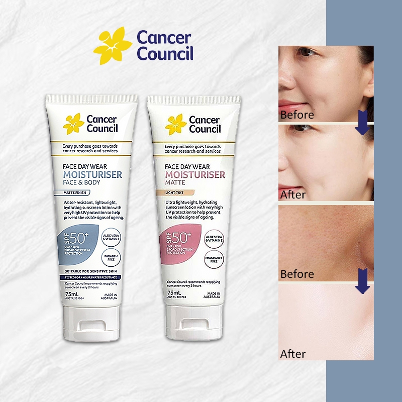 CANCER COUNCIL - FACE DAY WEAR MOISTURIZER FACE & BODY/FACE DAY WEAR ...