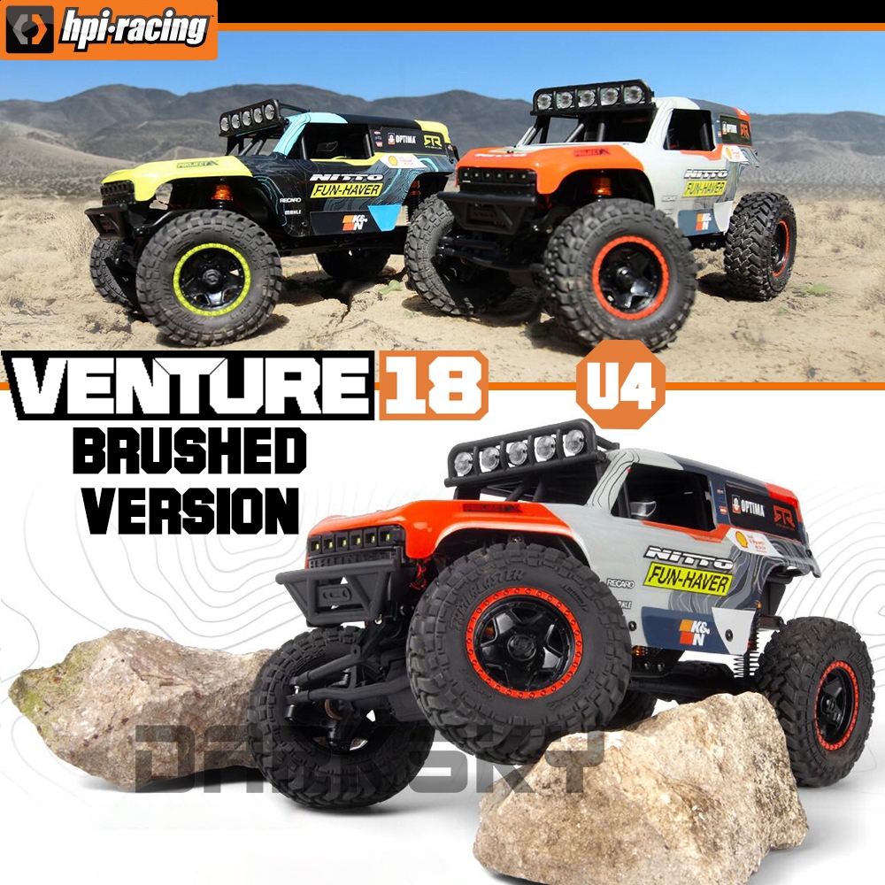 HPI RACING VENTURE18 U4 แปรง 1/18 RC รีโมทคอนโทรลไฟฟ้ารุ่นรถ Off-Road ...