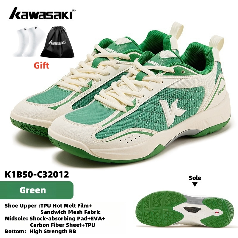 KAWASAKI คาวาซากิ ลูกชิ้น รองเท้ารองเท้าแบดมินตัน C32012 ผู้หญิงและ ...