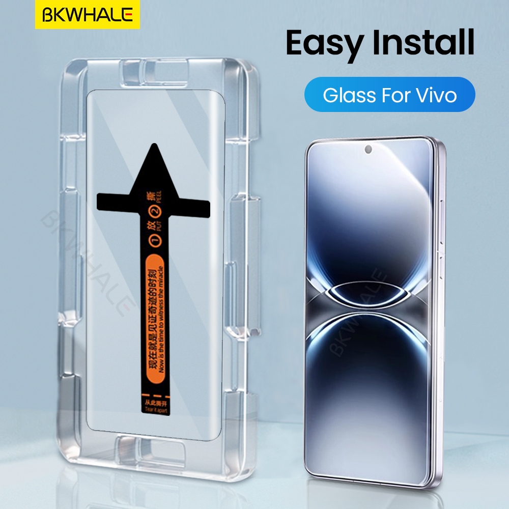 BKWHALE ติดตั้งง่ายกระจกนิรภัยสําหรับVivo X200 Ultra X200S X100S V50 V40 V30 Lite V40E V30E V29E ...