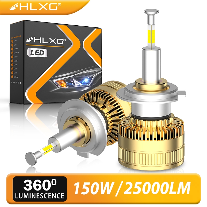 Hlxg 3D 360 H7 Led Canbus ไฟหน้ารถหลอดไฟ H11 H4 H1 HB3 9005 HB4 9006 9012 ไฟตัดหมอก Turbo Mini ...