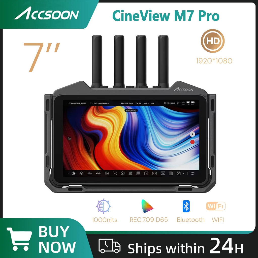 Accsoon CineView M7 Pro 1080p 4K 7 จอภาพหน้าจอสัมผัส LCD 3D lut REC709 ...