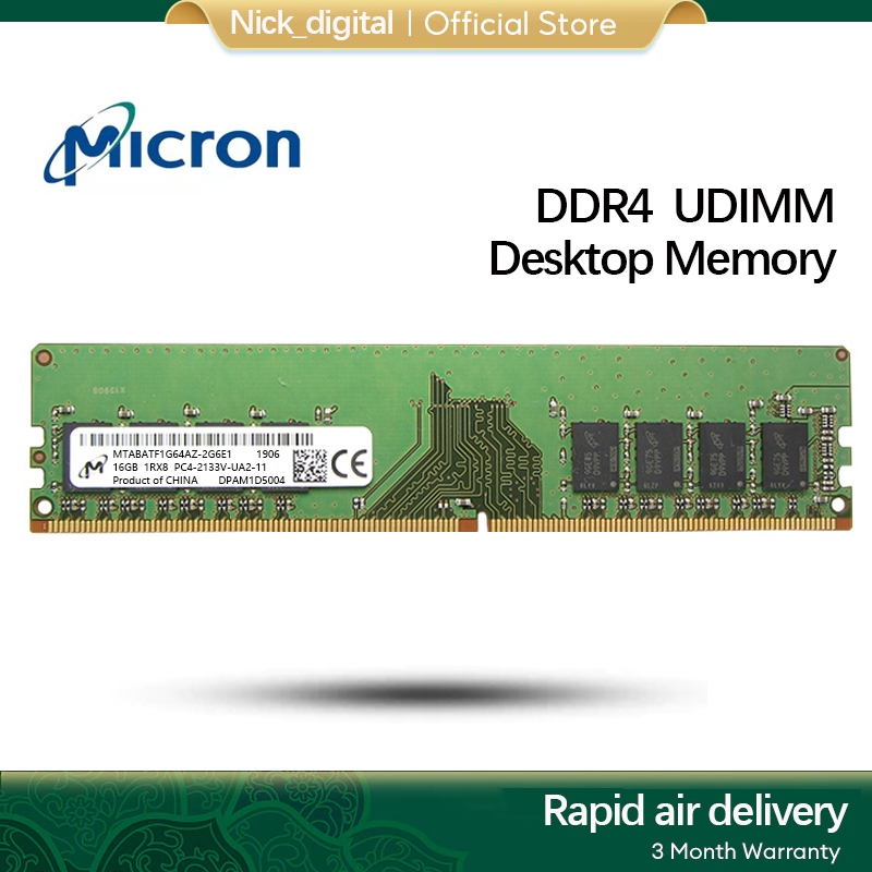 ไมครอน DDR4 PC4 RAM 4GB 8GB 16GB DDR4 2133Mhz 2666Mhz 3200Mhz 2400MHz 288PIN เดสก์ท็อปสําหรับ ...