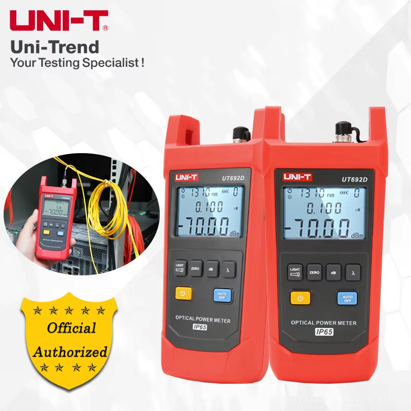 UNI-T เครื่องมือไฟเบอร์ออปติก Optical Power Meter Visual Fault Locator UT692 UT693 -70-10dBm -50 ...