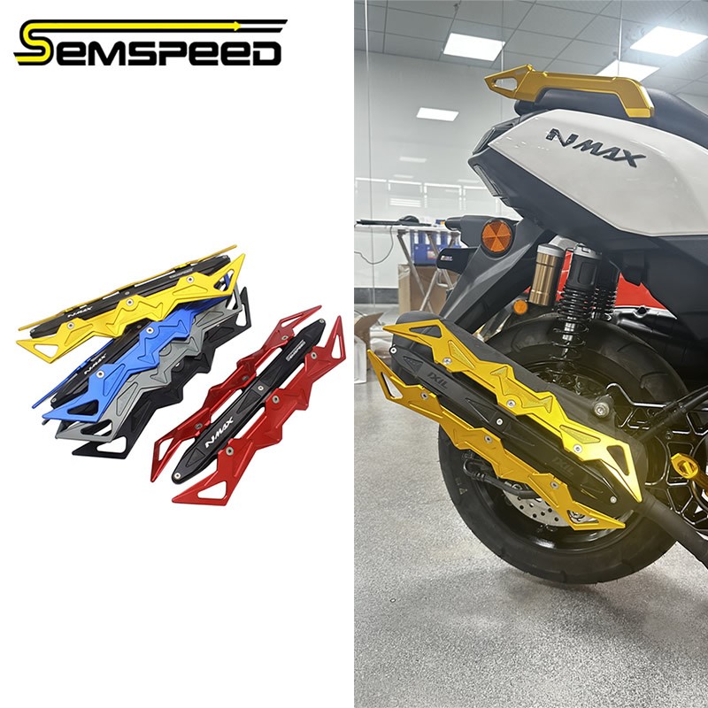 SEMSPEED รถจักรยานยนต์ด้านหลังท่อไอเสียท่อความร้อน Shield สําหรับ Yamaha NMAX 155 150 125 V1 V2 ...