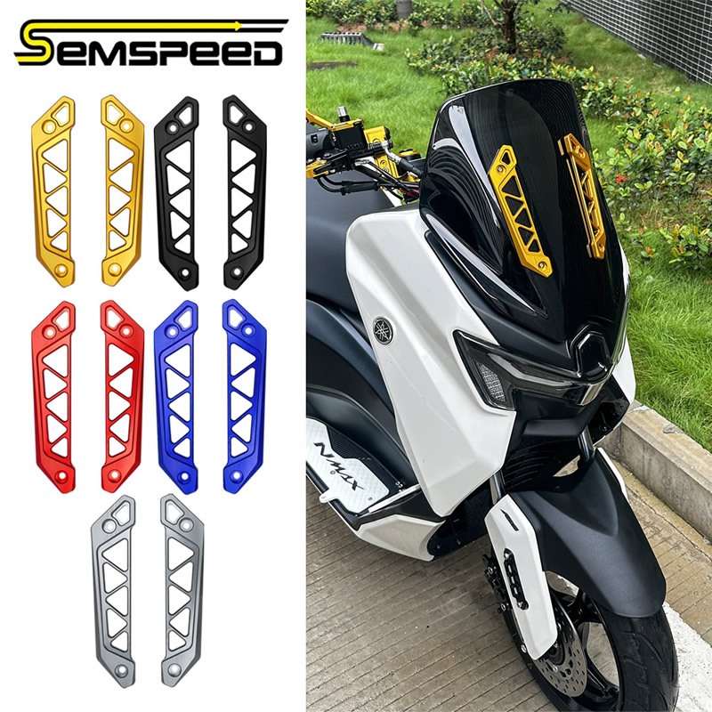 SEMSPEEDFor Yamaha NMAX 155 150 125 V3 2025 รถจักรยานยนต์ CNC วงเล็บกระจกหน้ากระจกหน้ารถ Airflow ...