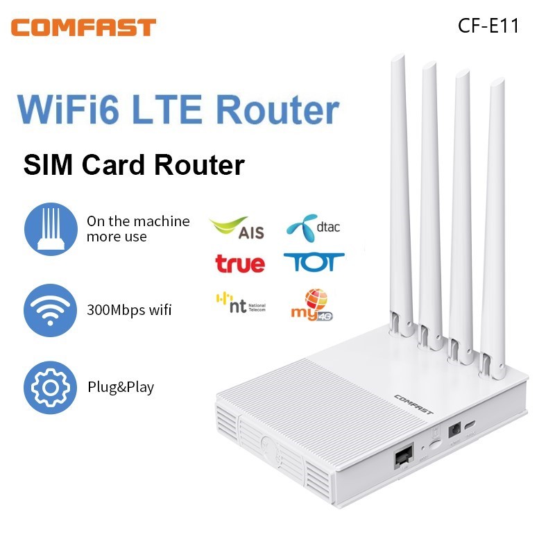 Product image Comfast WiFi6 Sim Card Router แบบพกพา AX300 4G LTE Router ...