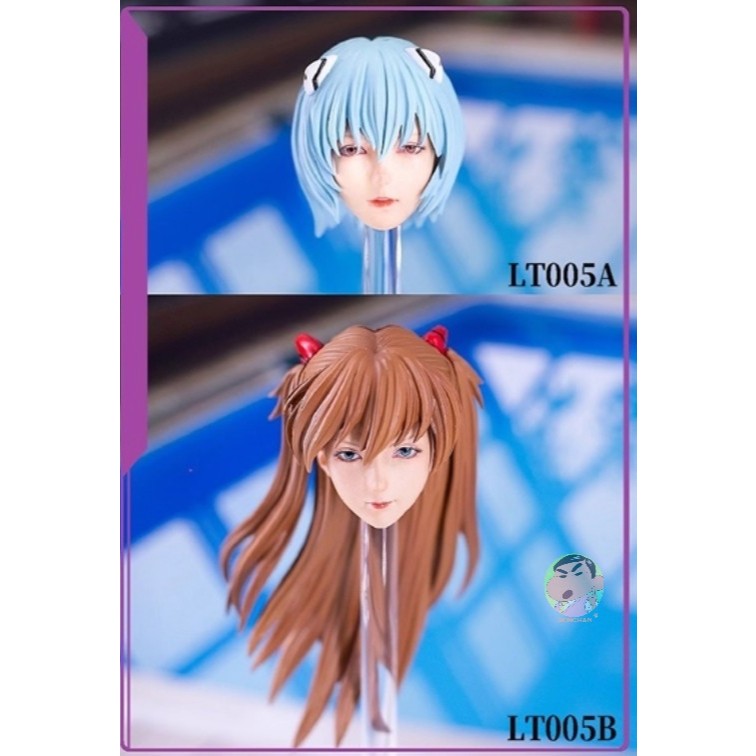 Light Kingdom 1/6 EVA LT005 Asuka Langley & Rei Ayanami Head Sculpt ...