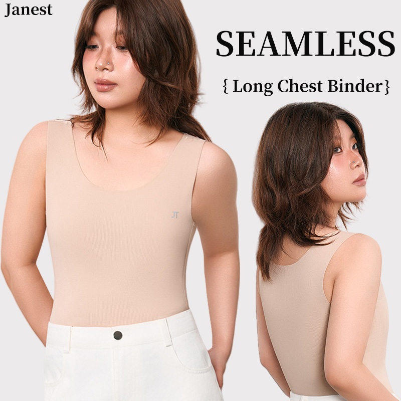 Seamless Tank Top Pullover Chest Binder Minimizer Bra กีฬา Breathable ...