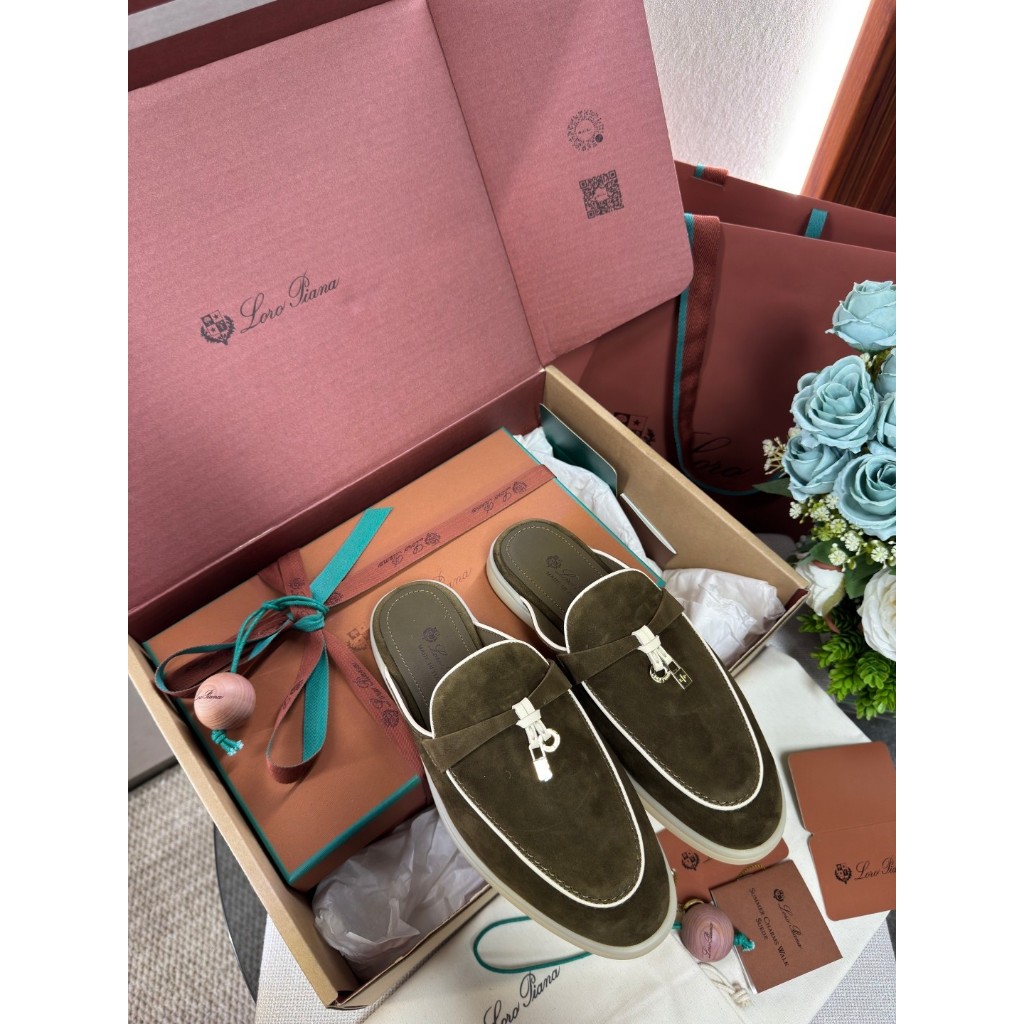 [TOP] LP Half Slippers รองเท้าโลฟเฟอร์, ชุดสีทึบ, ดีไซน์เรียบง่าย ...
