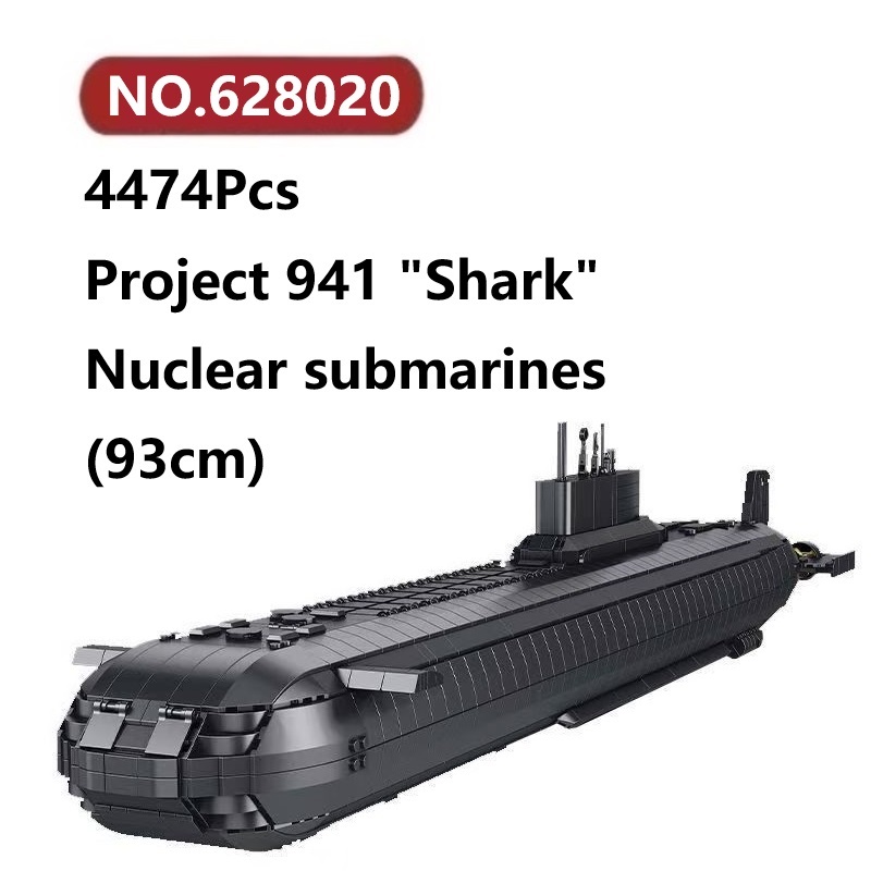 Project 941 Shark เรือดำน้ำ โมเดลประกอบแล้ว 4474ชิ้น Panlos Brick Ship ...