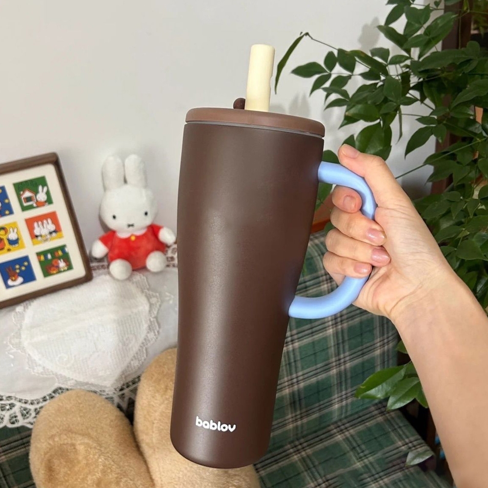 Bablov กระติกน้ำสแตนเลส S316 ความจุ 1000ml - ระบบดื่ม 2 แบบ ป้องกันรั่ว 360° พร้อมล็อคปิดฝา ใช้ ...