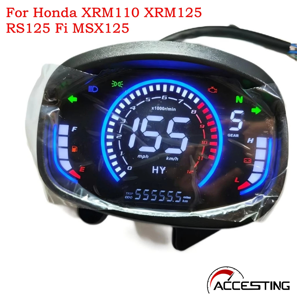 Honda XRM 110 XRM 125 RS 125 Fi MSX125 Speedometer ดิจิตอลเครื่องมือ ...