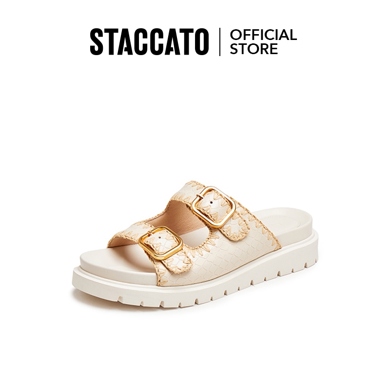 Staccato Women's Birkenstocks Flat Sandals รองเท้าแตะผู้หญิง รองเท้าแตะ ...