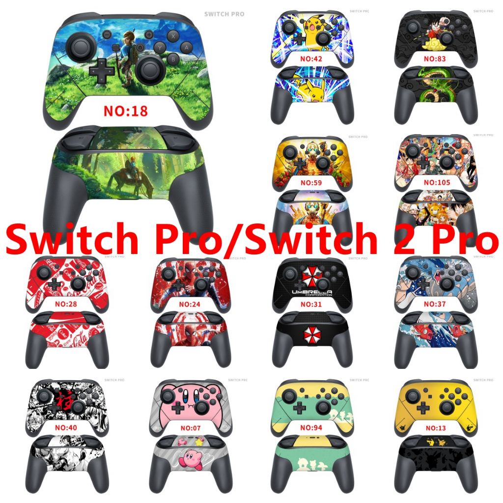 40 สีกราฟิกไวนิลผิวใช้งานร่วมกับ Nintendo Switch Pro / Switch 2 Pro ...