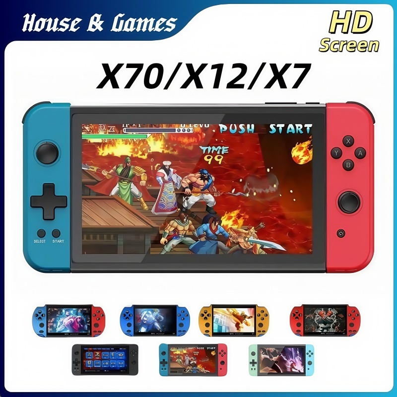 X7/X12/X70 คอนโซลเกมมือถือ GameBoy 7 นิ้ว HD คอนโซลเกมมือถือหน้าจอขนาด ...