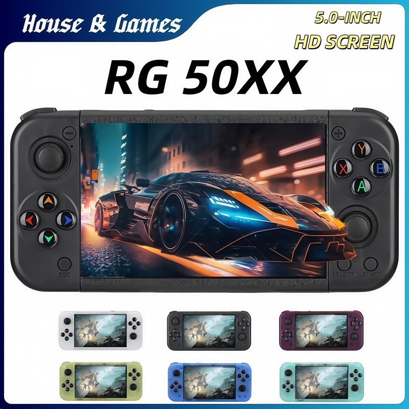 Retro รุ่นแนวนอนมือถือ RG50XX แบบพกพา GBC อาเขต GBA คู่เปิดเครื่อง PSP ...