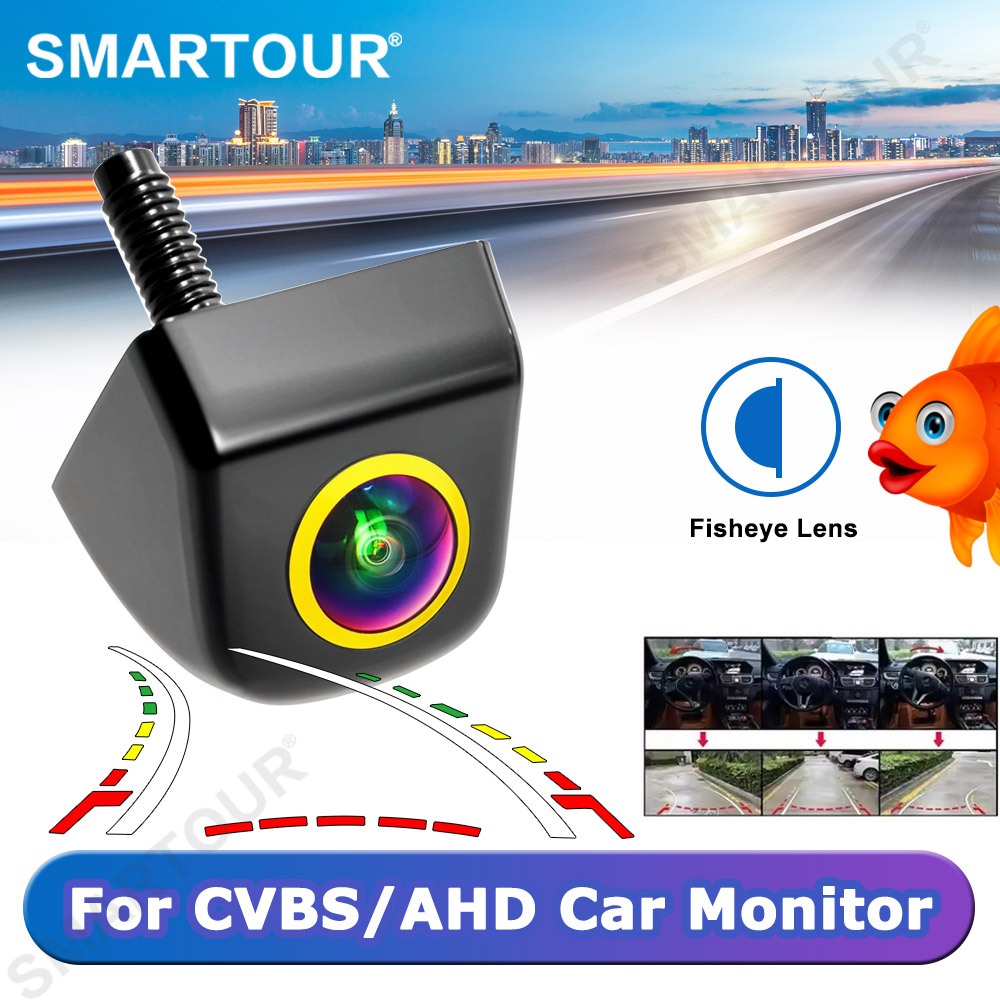 4 PIN Golden CVBS AHD 1080P Dynamic Trajectory กล้องมองหลังรถยนต์ ...
