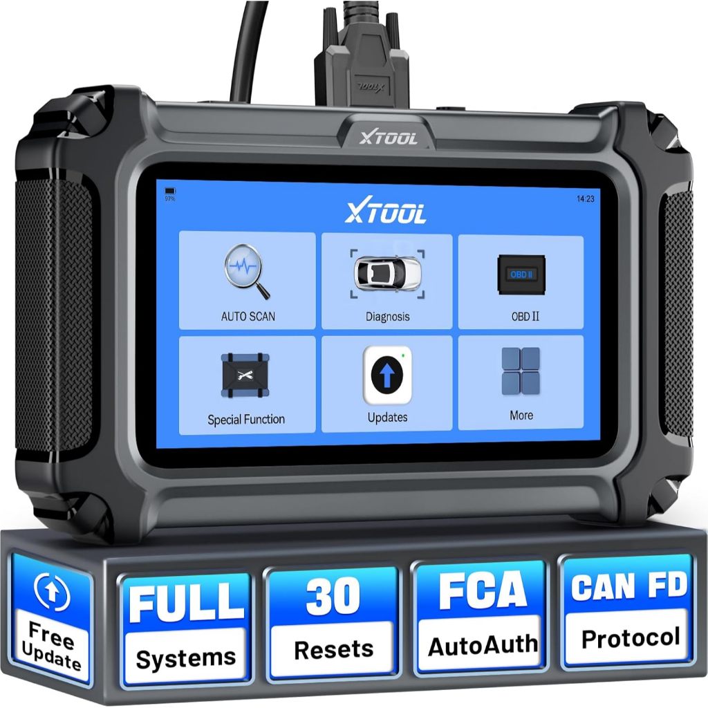 XTOOL D6S D6 OBD2 เครื่องสแกนเนอร์ระบบเต็มรูปแบบ FCA CANFD 30+ รีเซ็ต ...