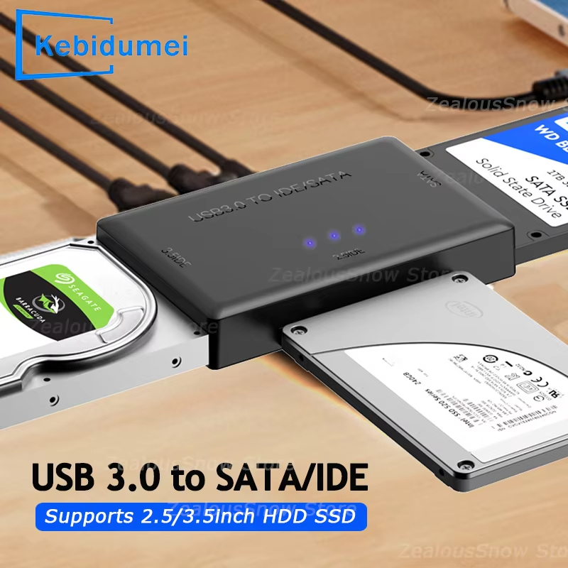 SATA/IDE to USB 3.0 Hard Disk Adapter Hard Drive Reader สําหรับ 3.5 2.5 ...