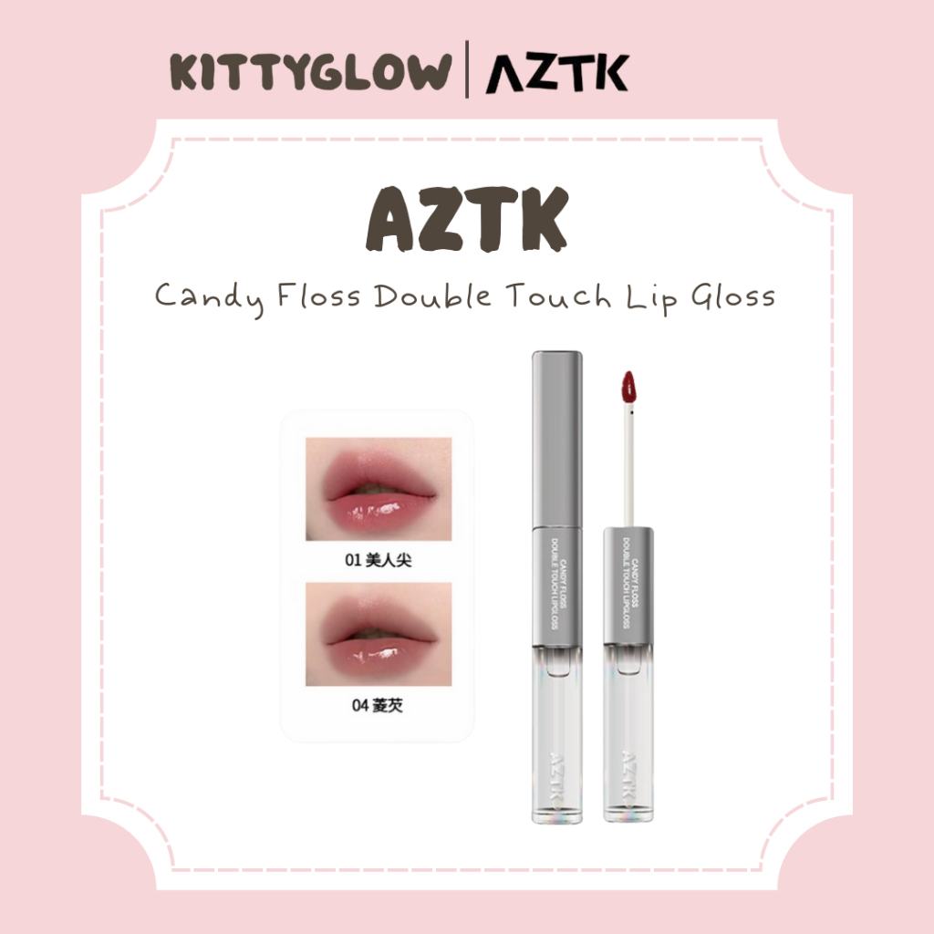 AZTK Candy Floss Double Touch Lip Gloss | Shopee Thailand